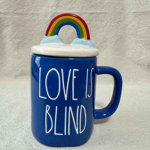 Rae Dunn | Kitchen | Rae Dunn Love Is Blind Oversized Mug Wrainbow Lid ...
